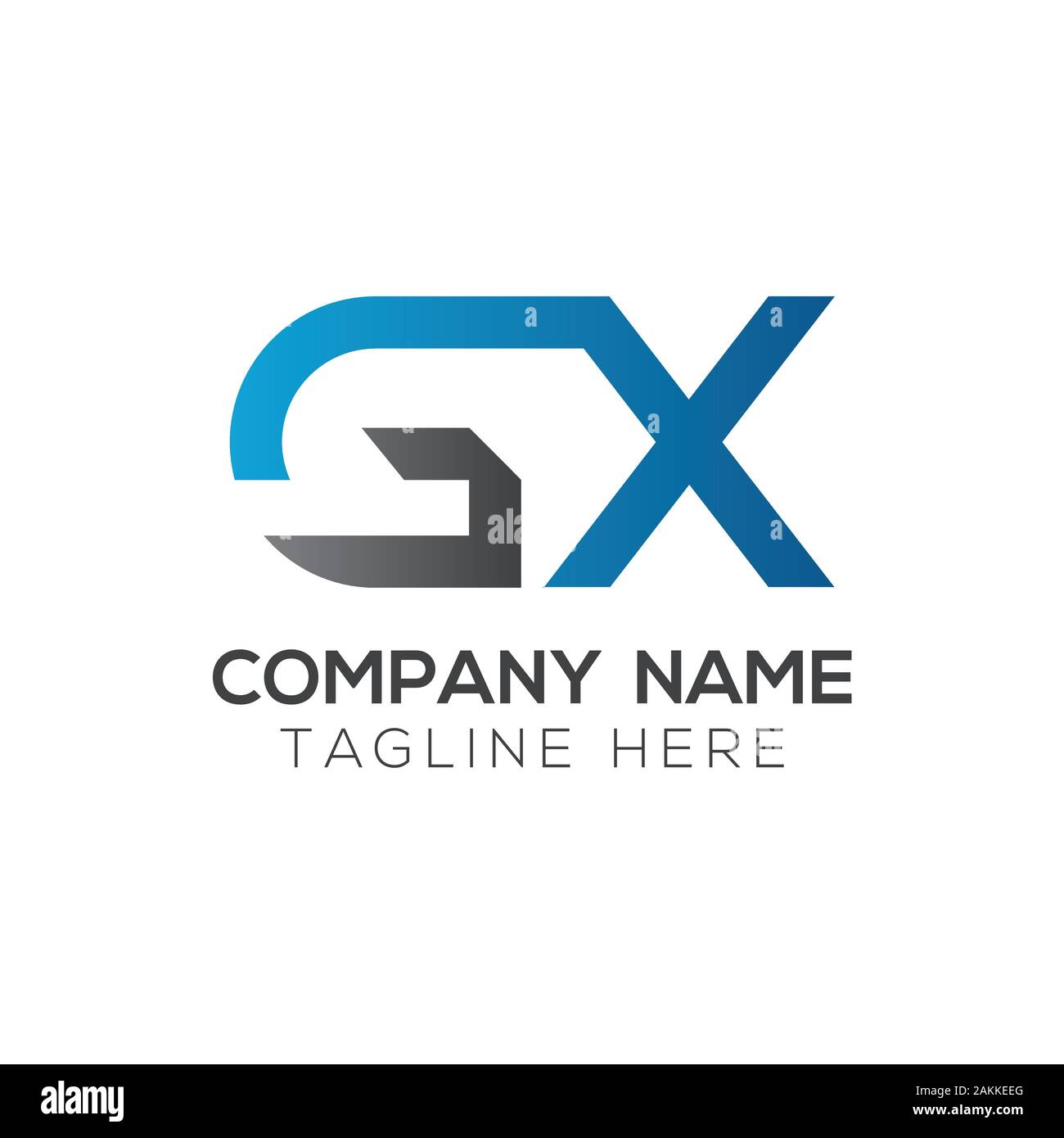 Initial GX Letter Linked Logo. GX letter Type Logo Design vector ...