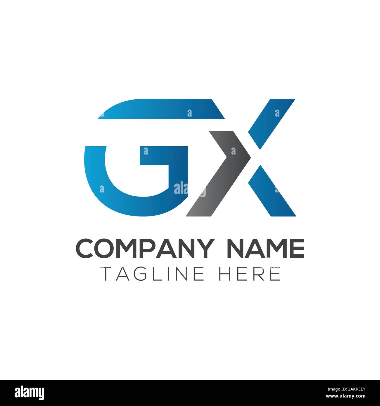 Initial GX Letter Linked Logo. GX letter Type Logo Design vector ...