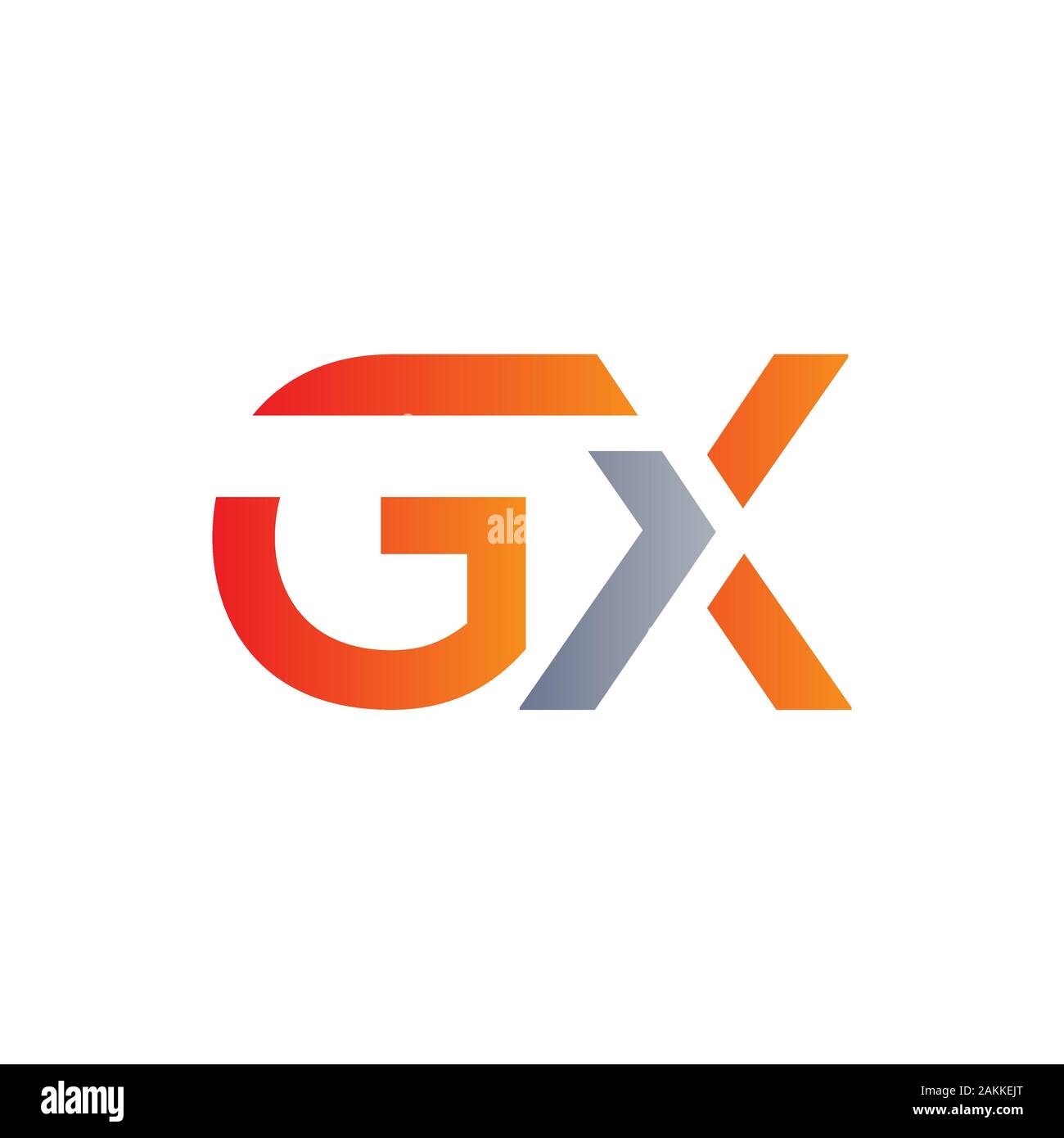 Initial GX Letter Linked Logo. GX letter Type Logo Design vector ...