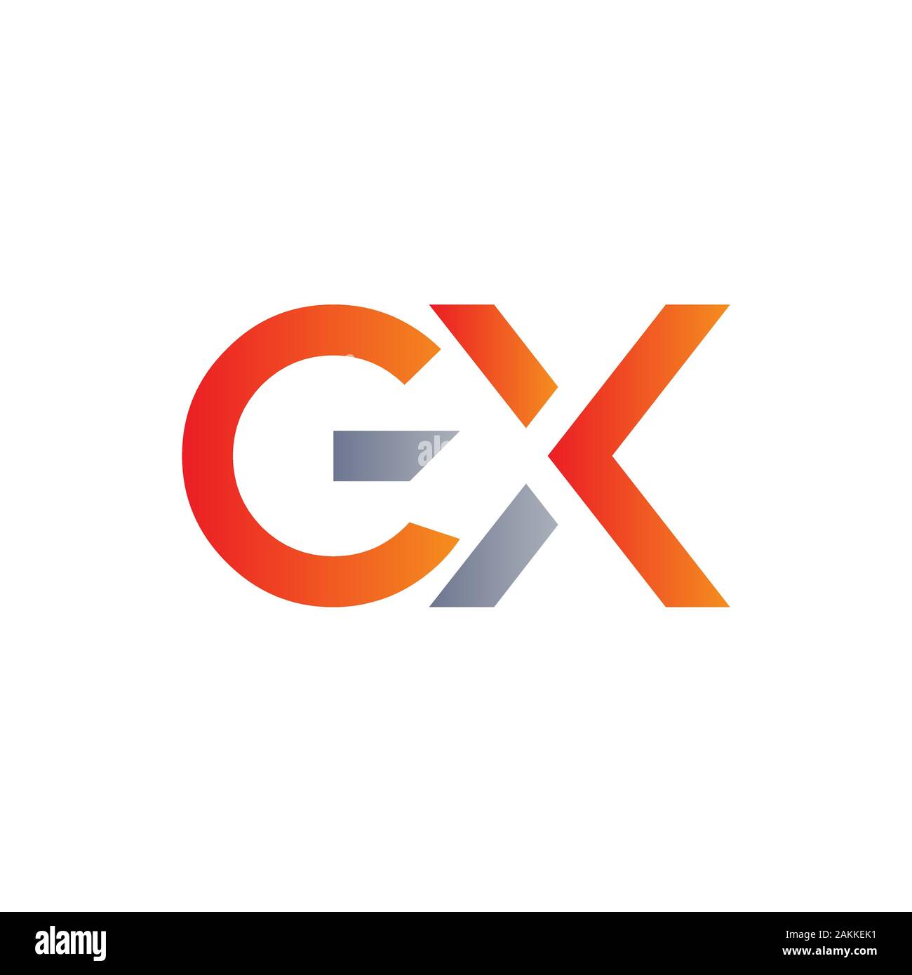 Initial GX Letter Linked Logo. GX letter Type Logo Design vector ...