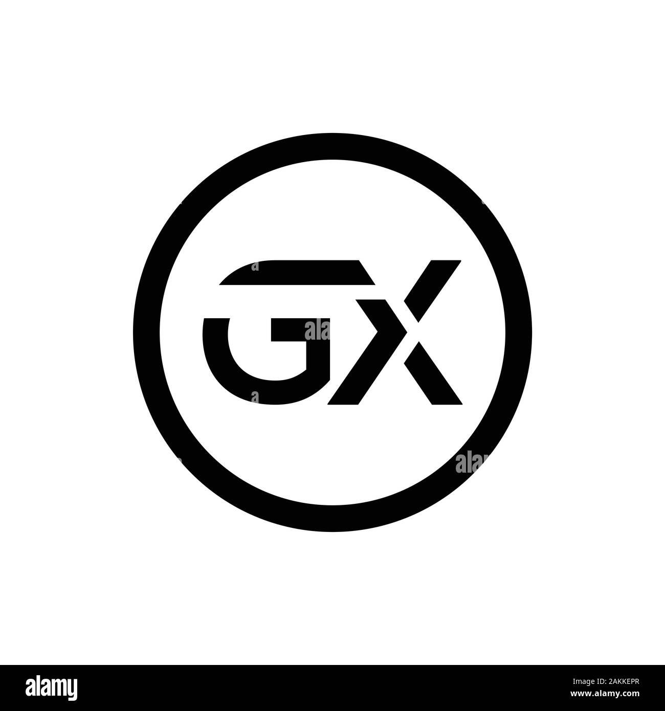 Initial GX Letter Linked Logo. GX letter Type Logo Design vector ...