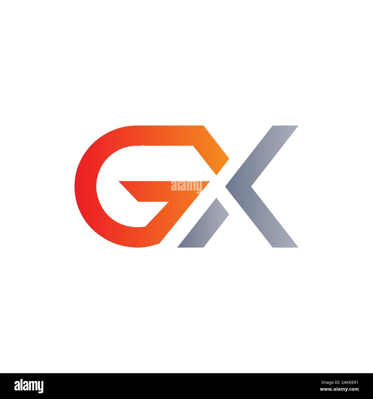 Initial GX Letter Linked Logo. GX letter Type Logo Design vector ...