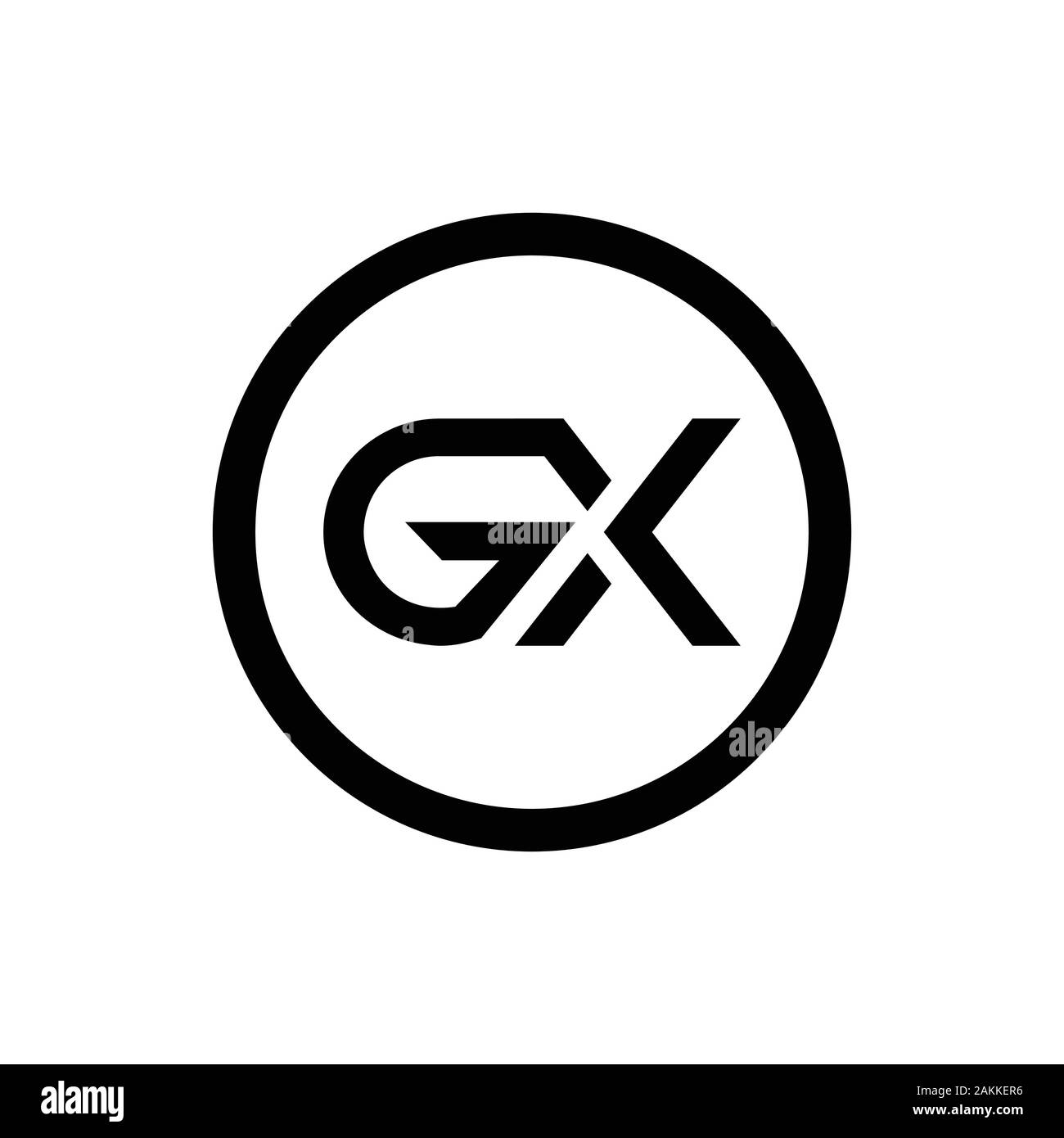 Initial GX Letter Linked Logo. GX letter Type Logo Design vector ...