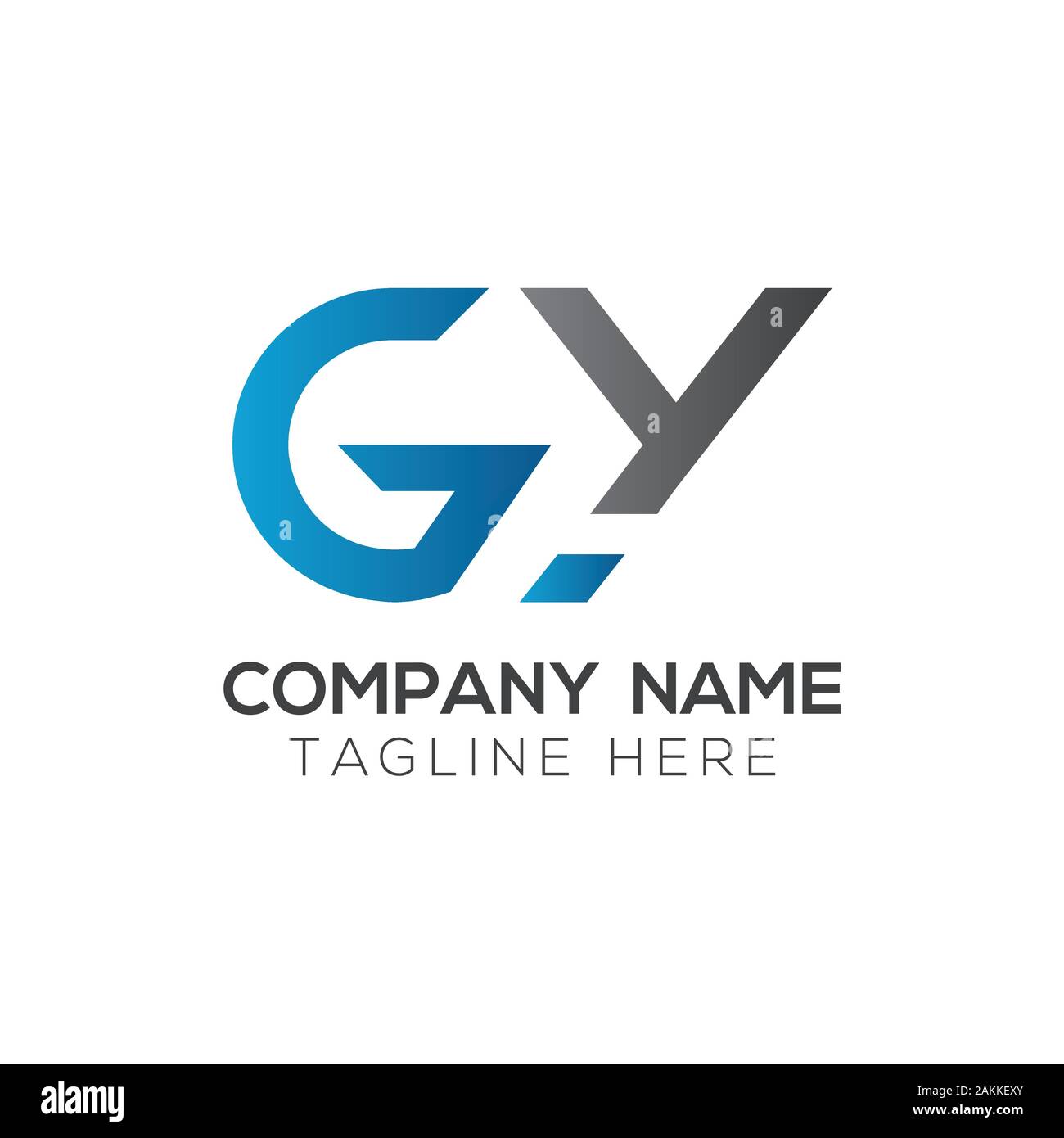 Initial GY Letter Linked Logo. GY letter Type Logo Design vector ...