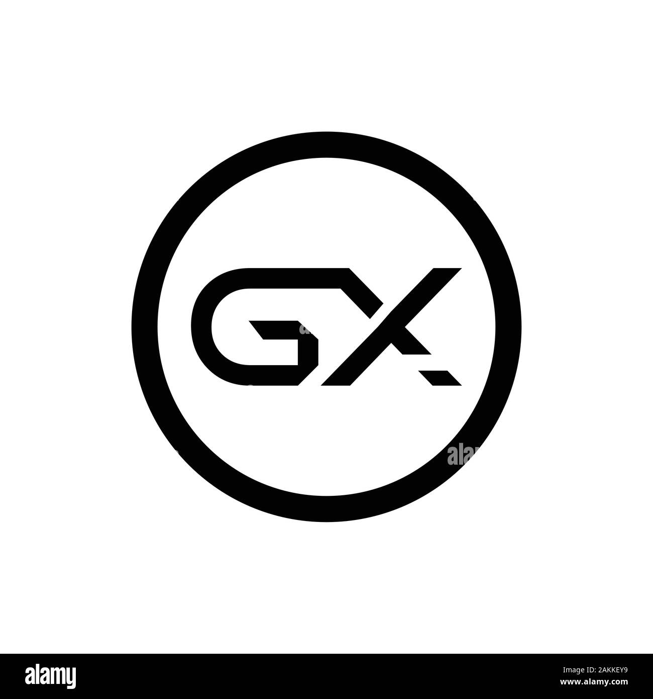 Initial GX Letter Linked Logo. GX letter Type Logo Design vector ...