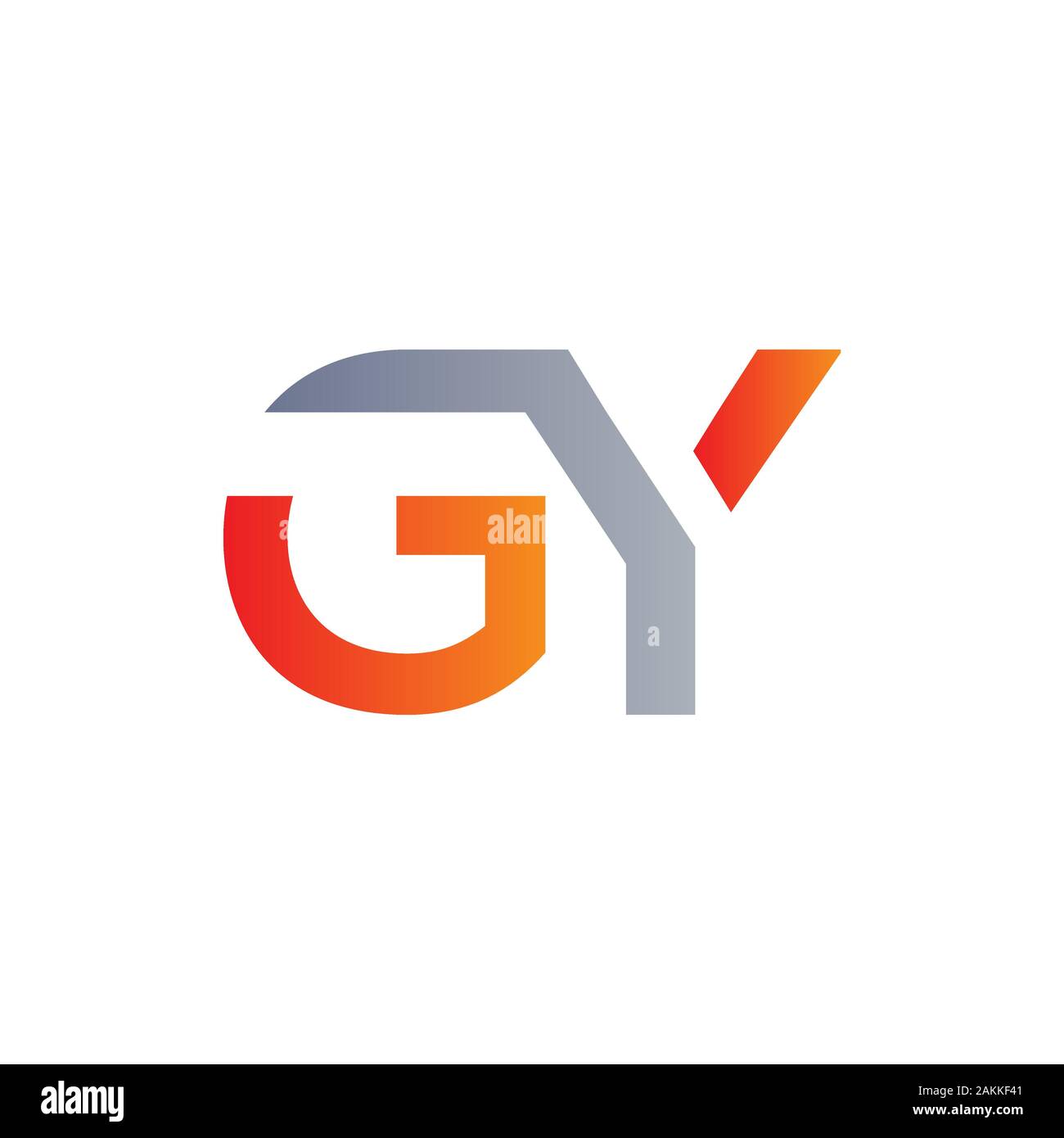 Initial GY Letter Linked Logo. GY letter Type Logo Design vector ...