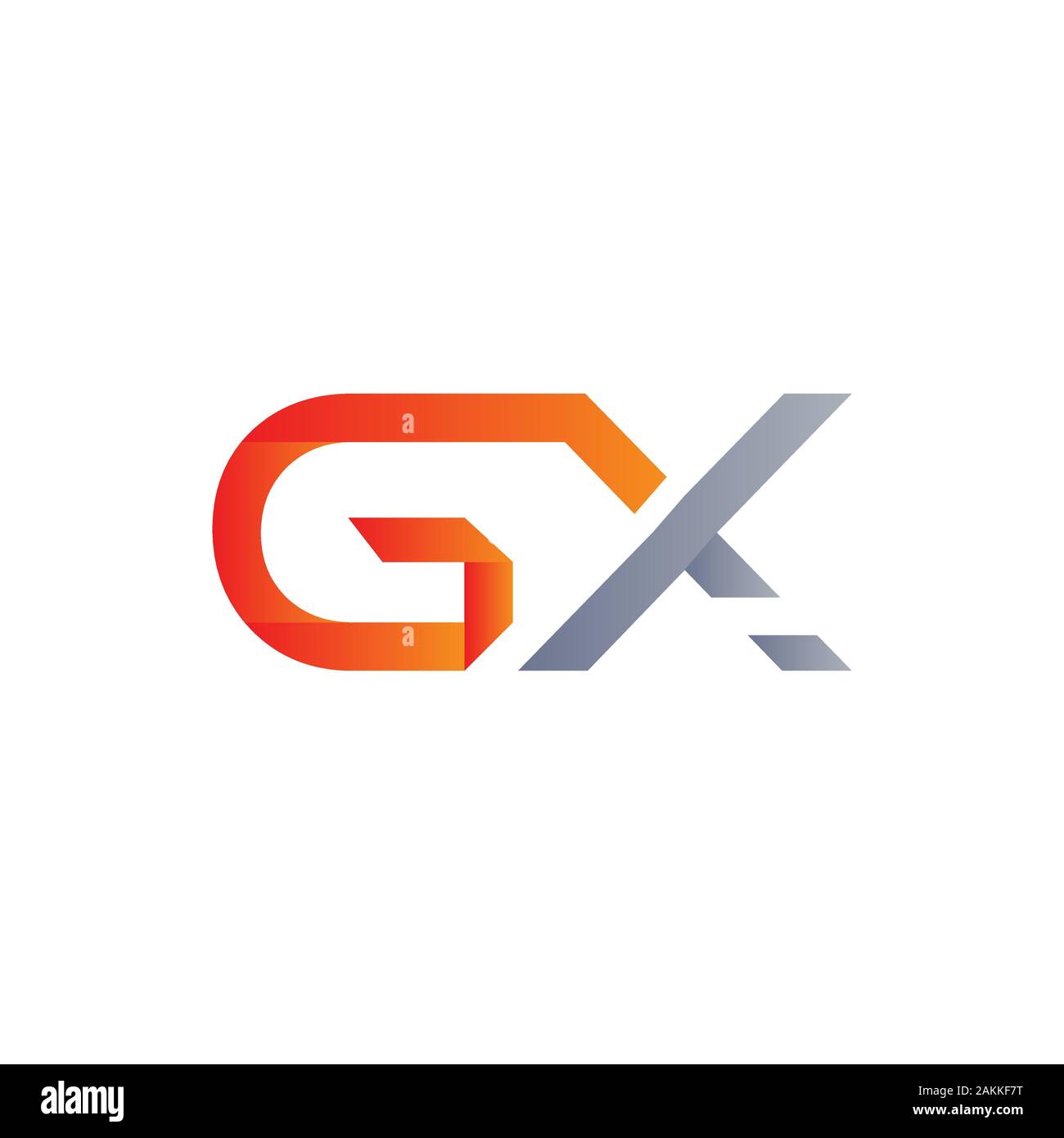 Initial GX Letter Linked Logo. GX letter Type Logo Design vector ...