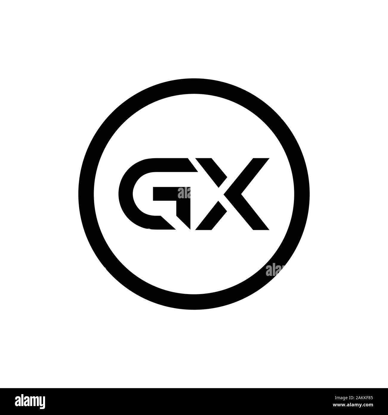 Initial GX Letter Linked Logo. GX letter Type Logo Design vector ...