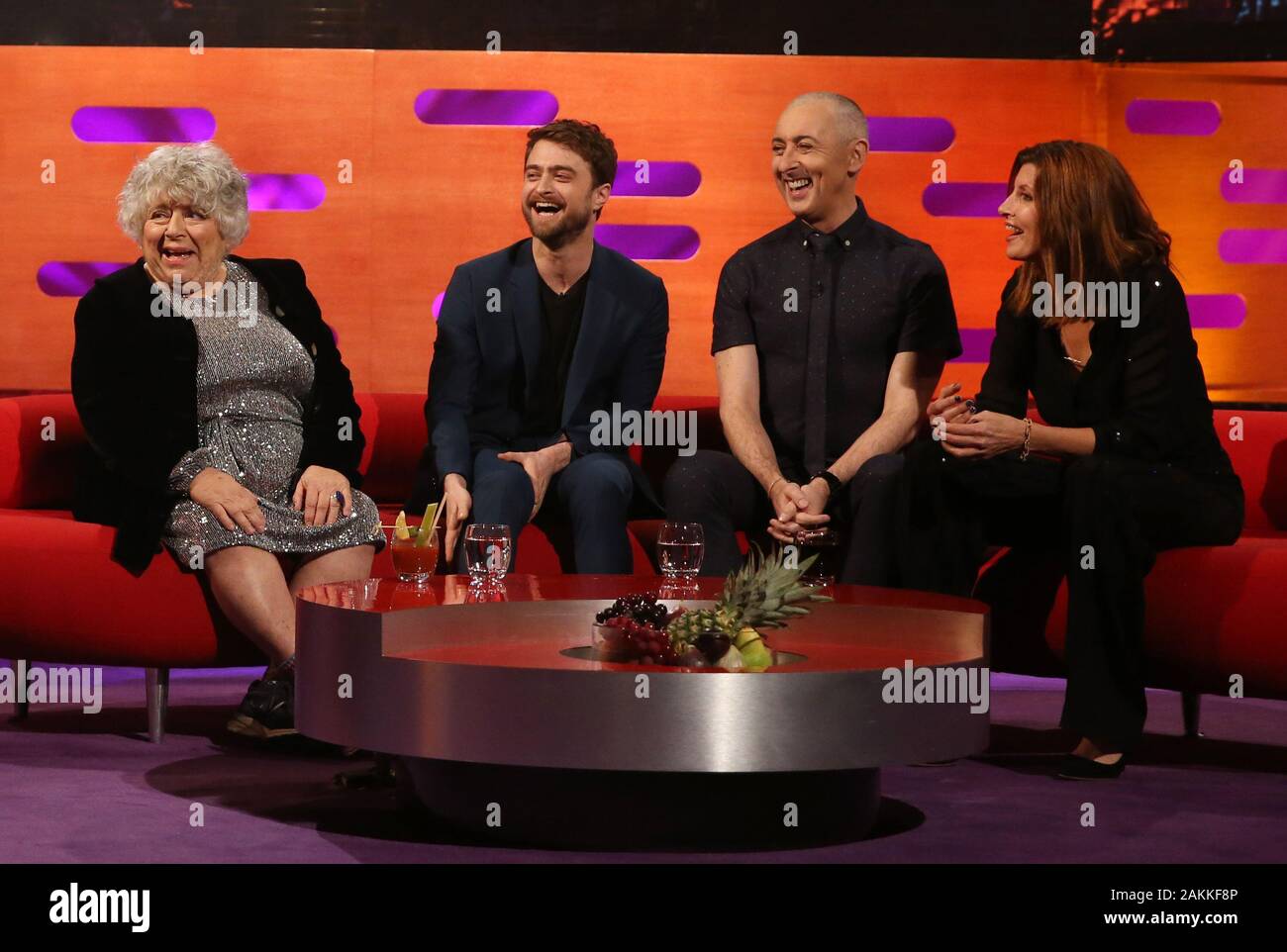 (left to right) Miriam Margolyes, Daniel Radcliffe, Alan Cumming and ...
