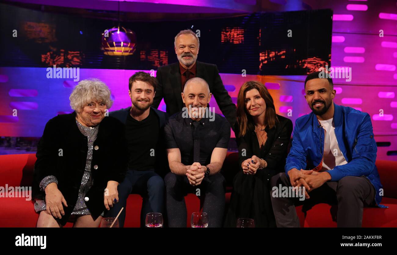 Host Graham Norton with (seated left to right) Miriam Margolyes, Daniel ...