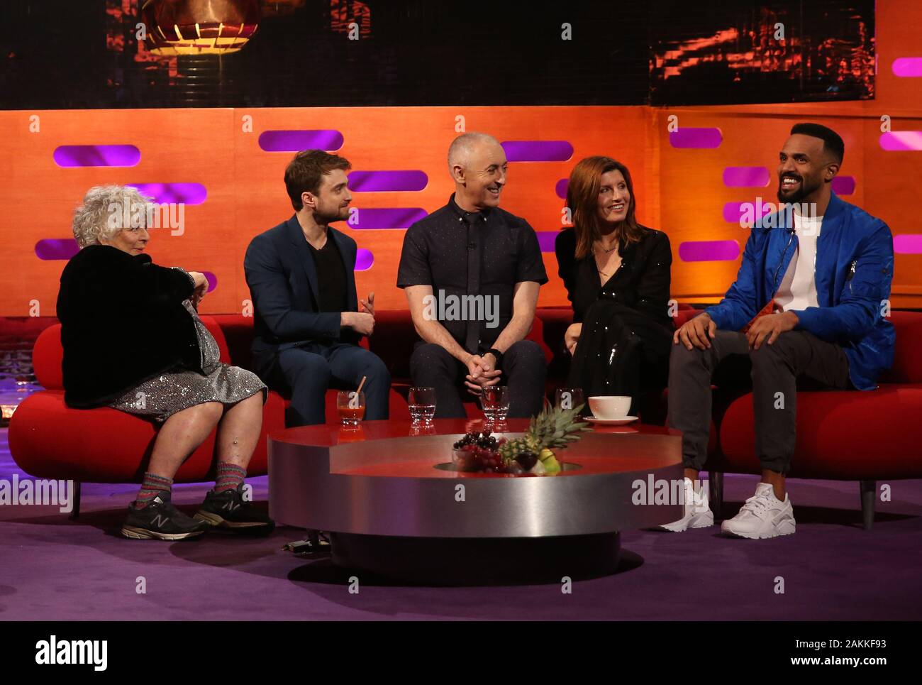 (left to right) Miriam Margolyes, Daniel Radcliffe, Alan Cumming ...