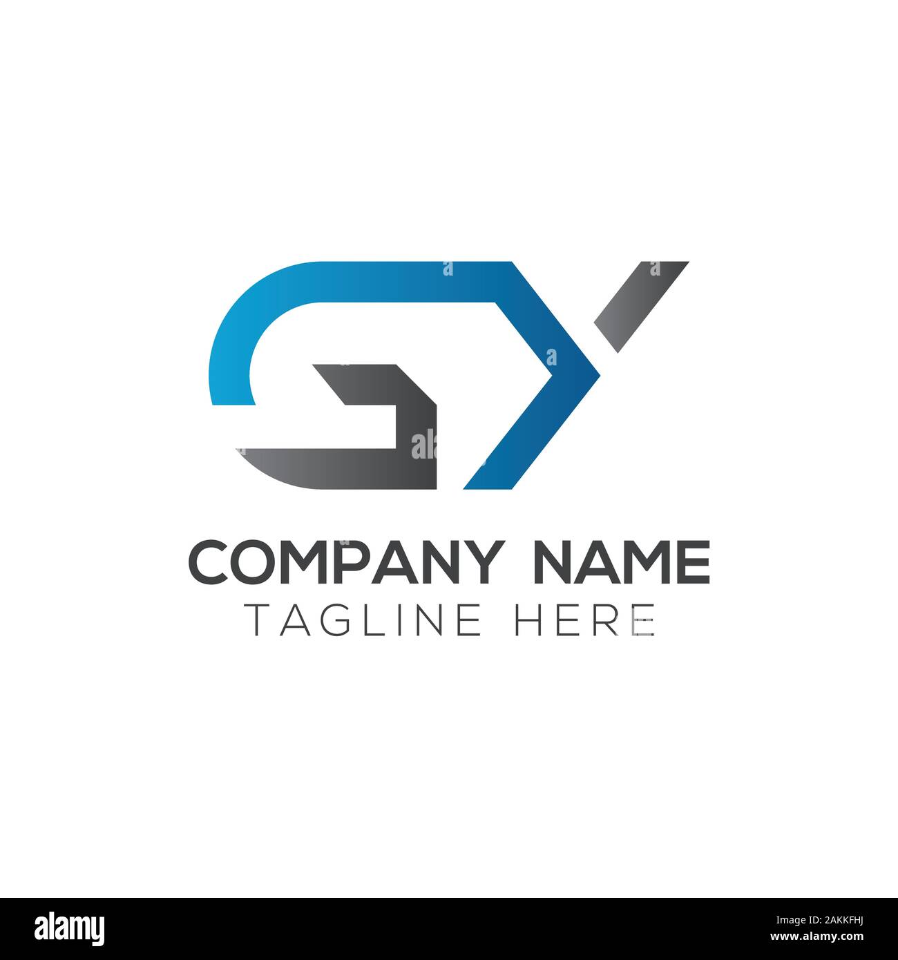 Initial GY Letter Linked Logo. GY letter Type Logo Design vector ...