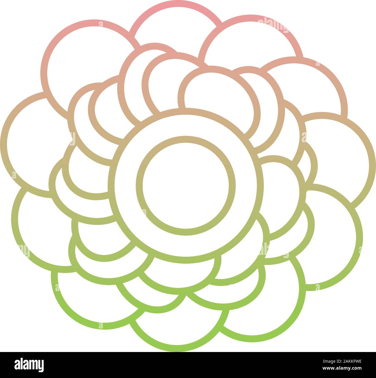flower decoration plant gradient icon vector illustration Stock Vector ...