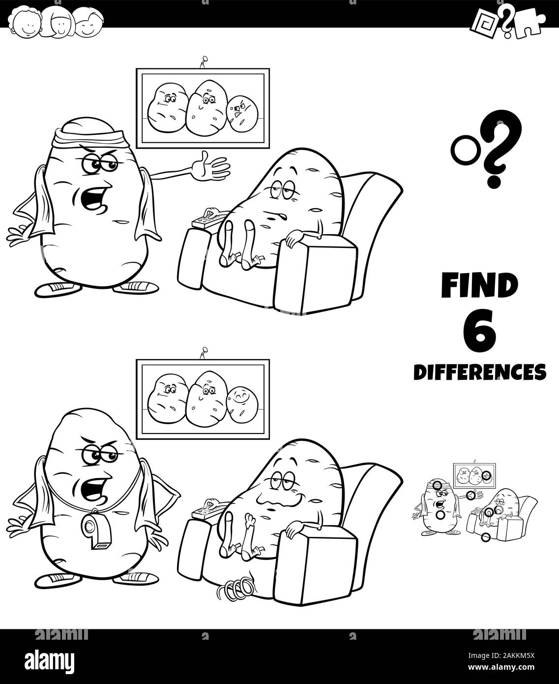 Kid Couch Potato Cartoon