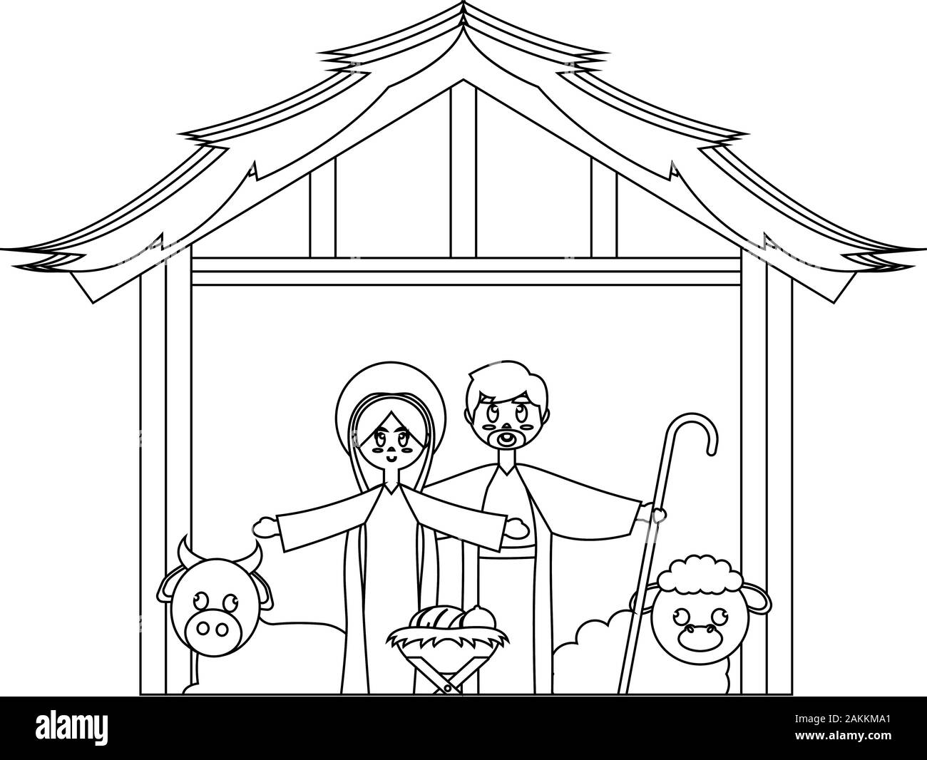 Stable and manger Black and White Stock Photos & Images - Alamy