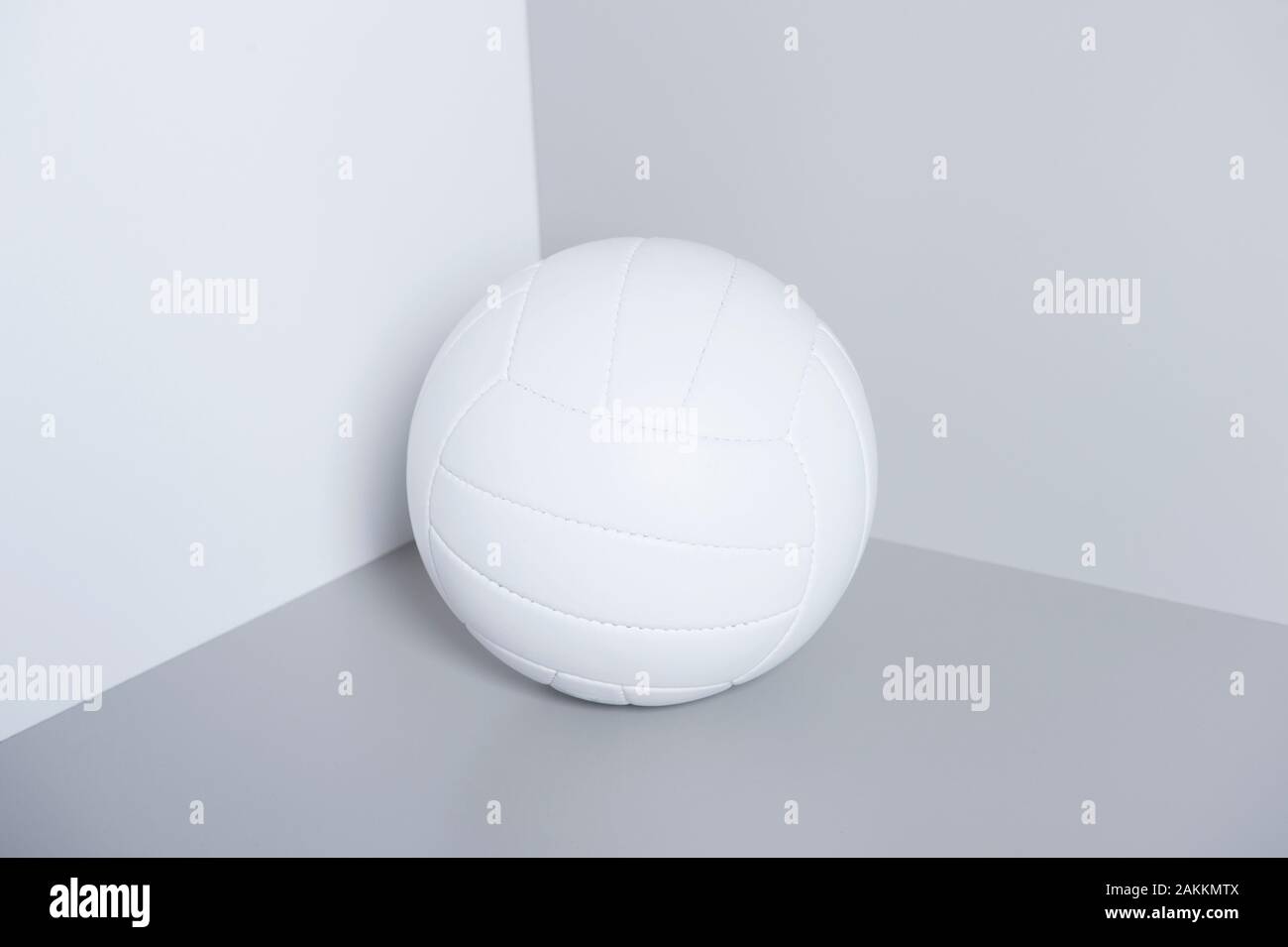 White volleyball ball isolated on white and grey background Stock Photo ...