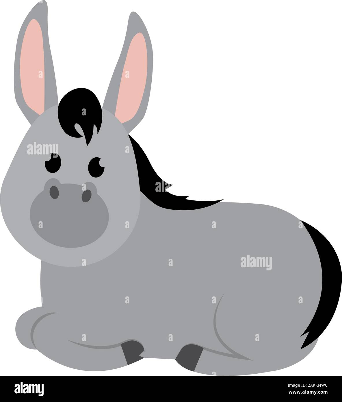 Isolated cute donkey Stock Vector Image & Art - Alamy