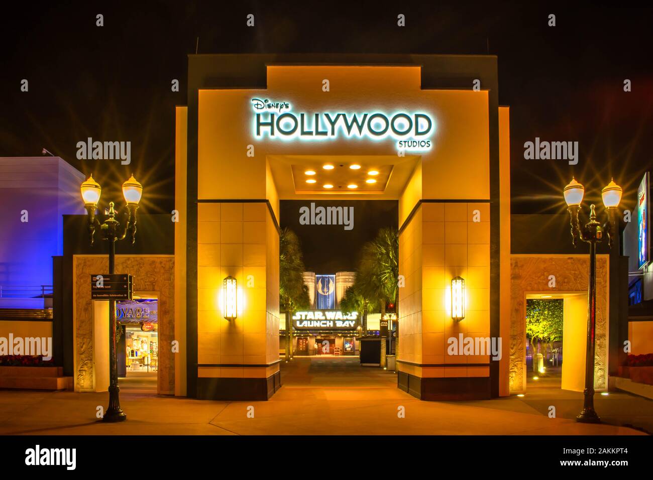 Orlando, Florida. January 03, 2020, Disney Hollywood Studios arch at ...