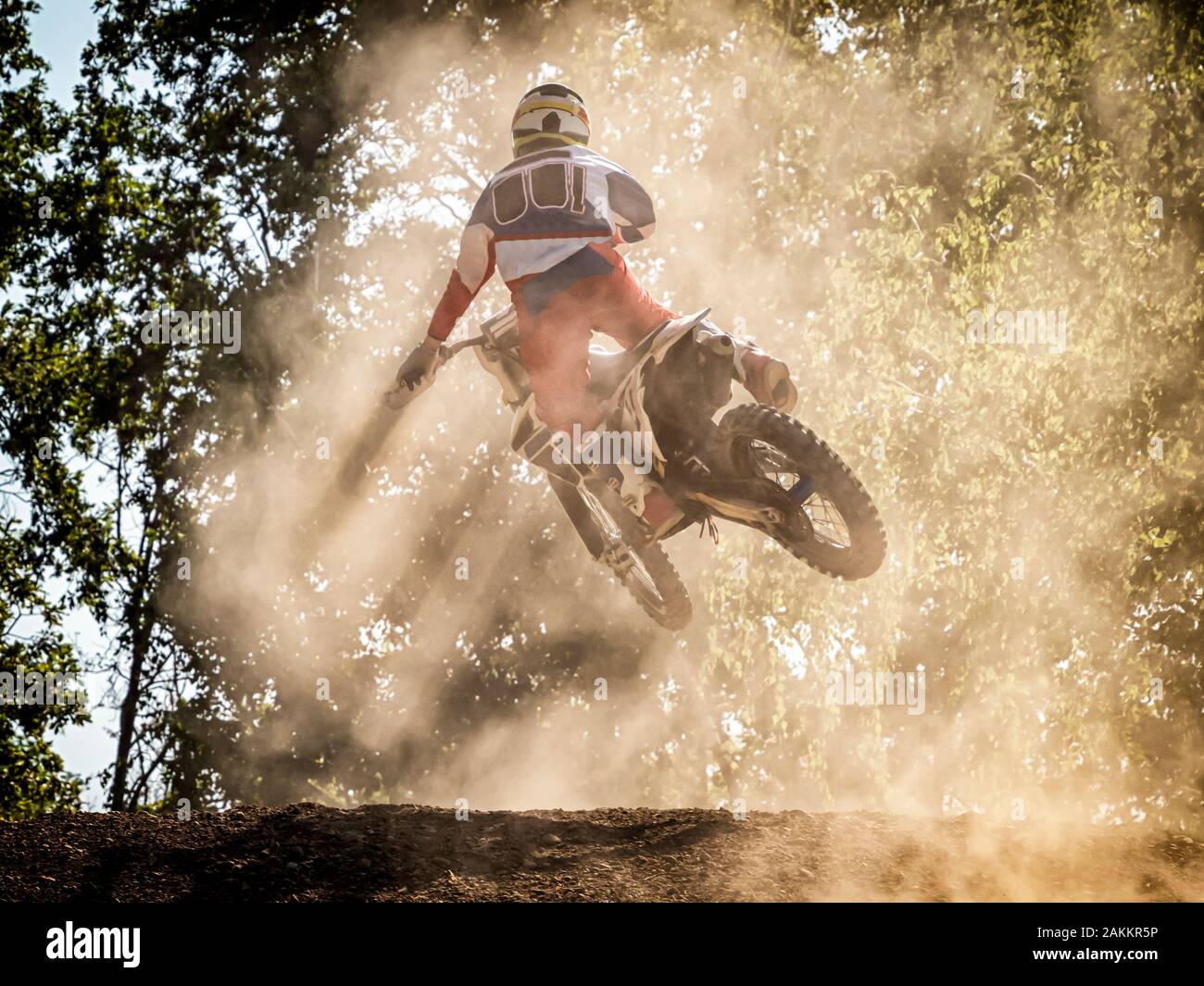 Motocross scene on a trail Stock Photo - Alamy