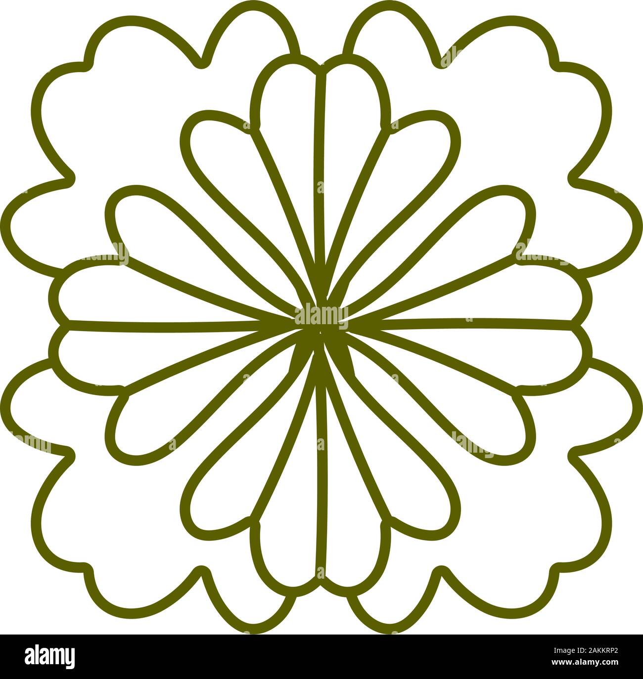 flower decoration nature plant line style vector illustration Stock ...