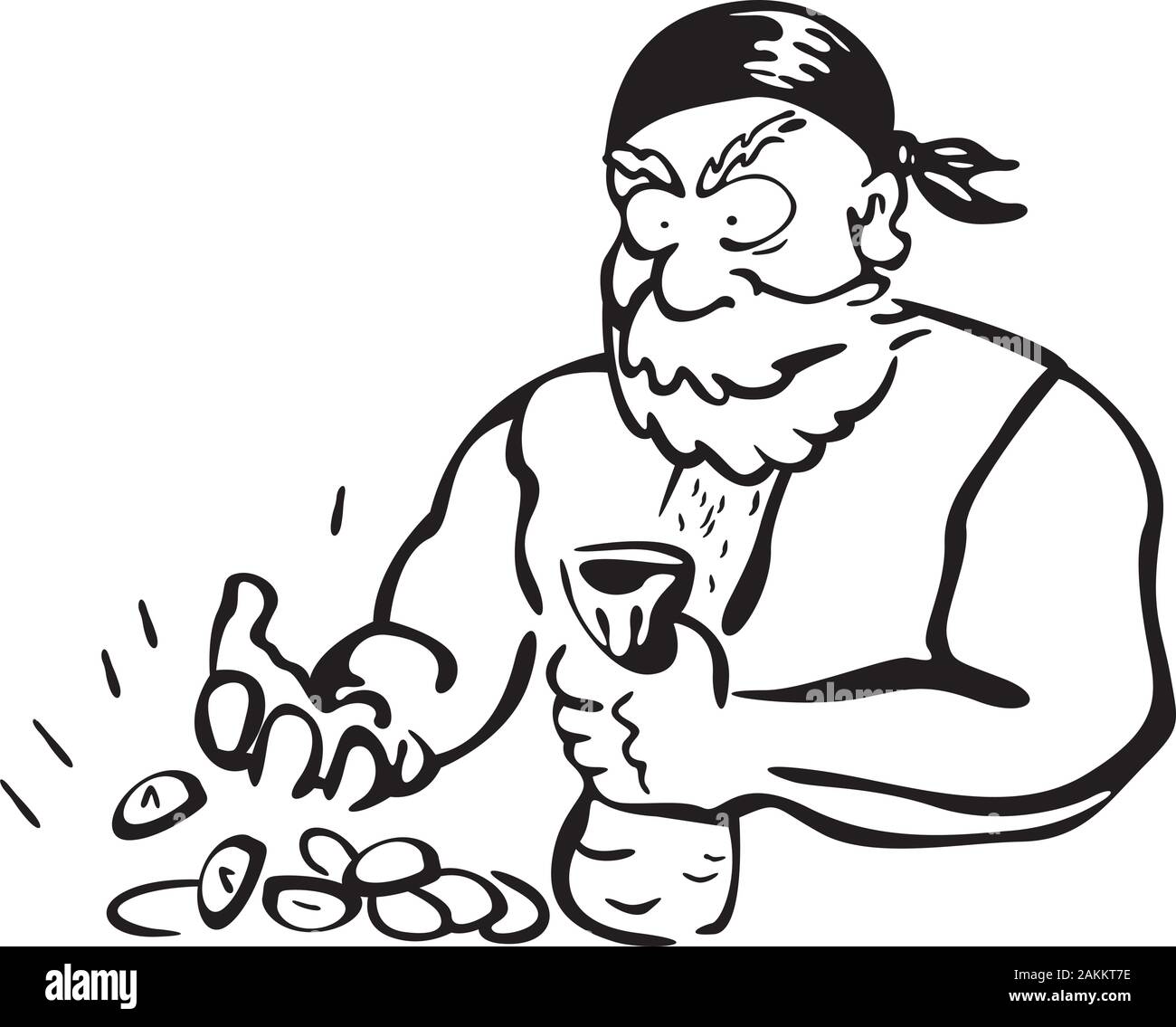 man is stealing coins Stock Vector Image & Art - Alamy