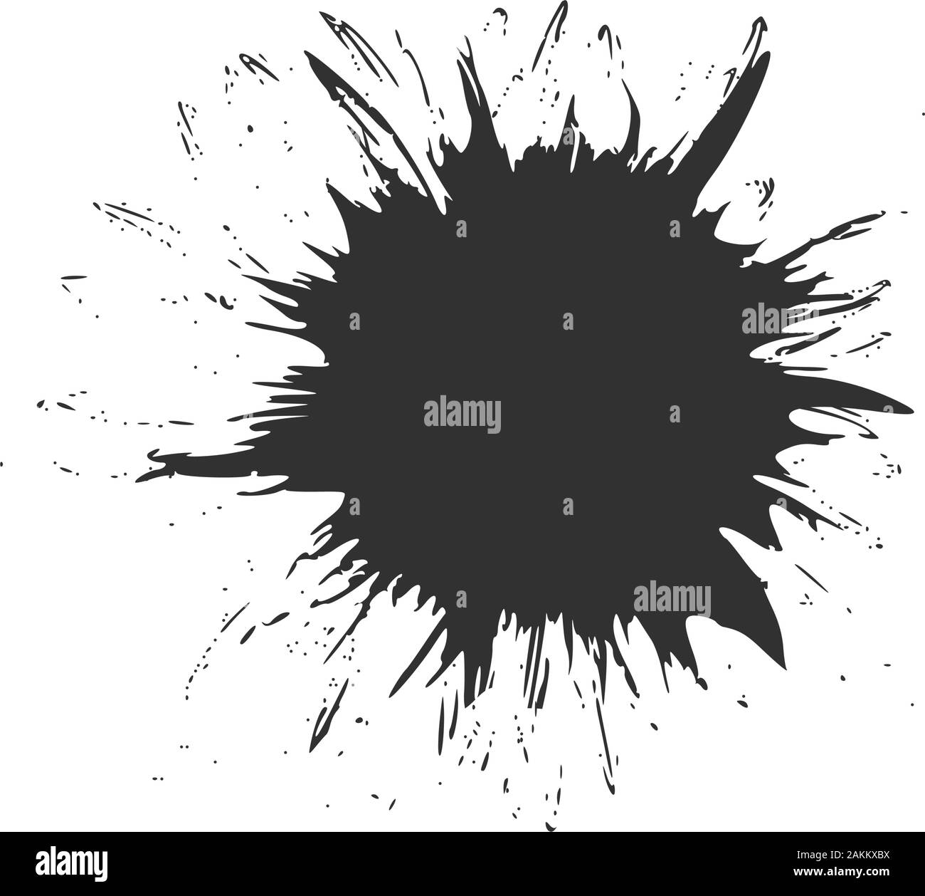 Black ink paint drop or spot. grunge splash texture. Stock Vector ...