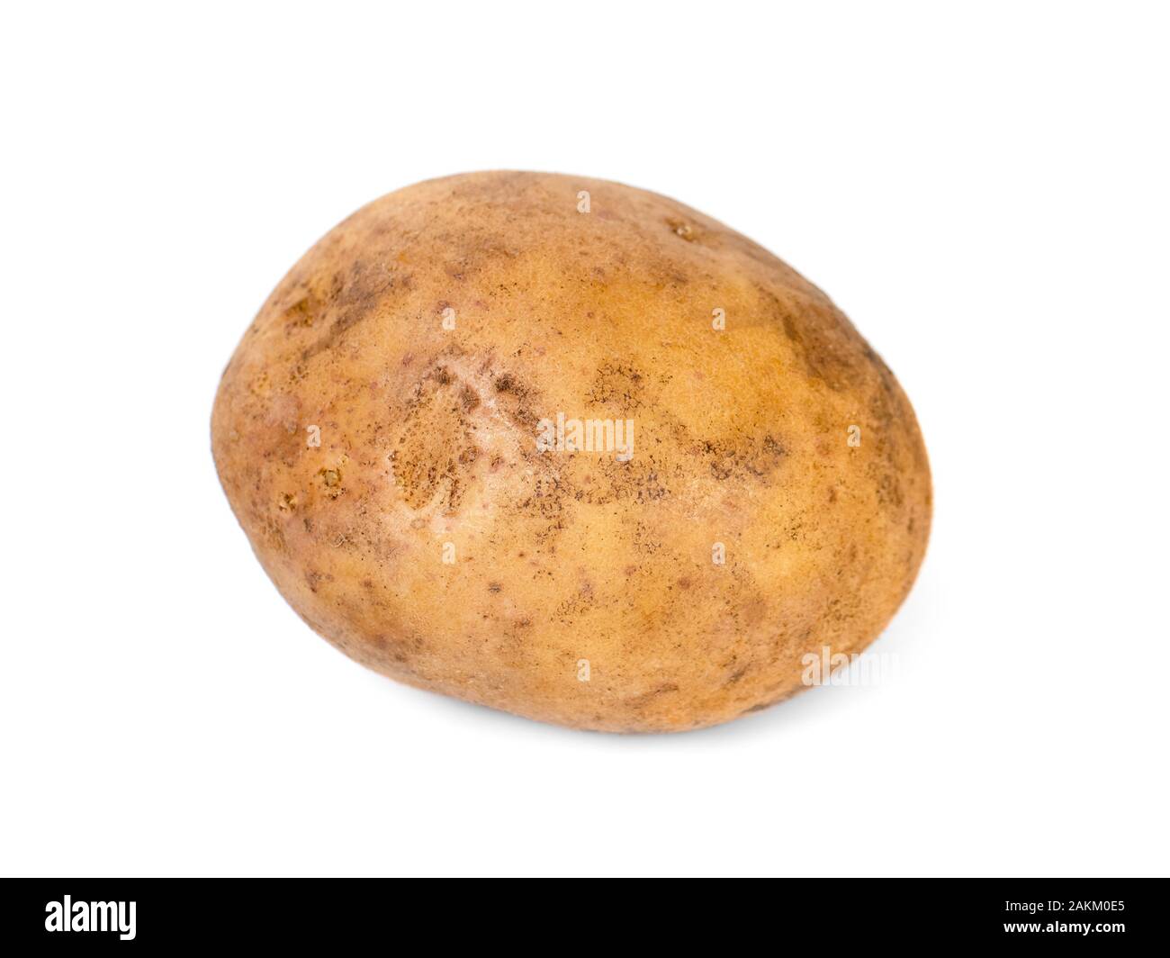 Single potato isolated on white background. Vegetable Stock Photo - Alamy