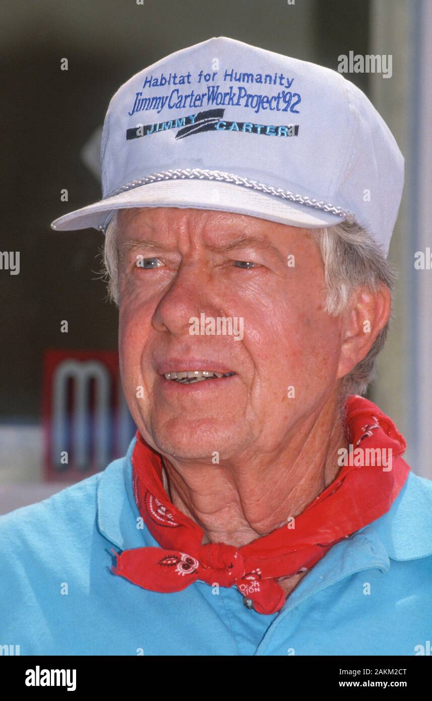 WASHINGTON, DC, USA - JUNE 18, 1992: President Jimmy Carter, Habitat ...