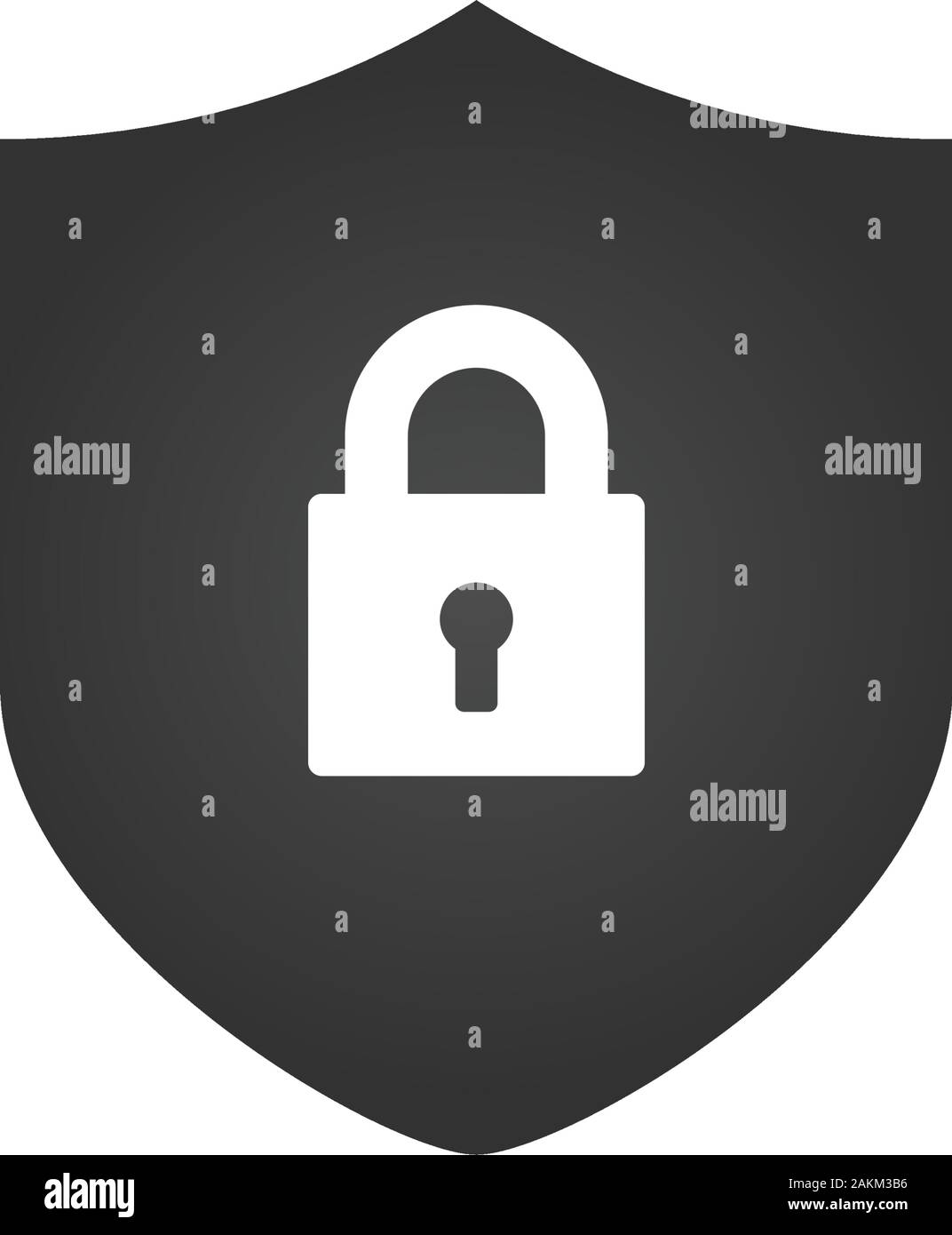 Shield and Lock icon. cyber security concept. Abstract security vector ...