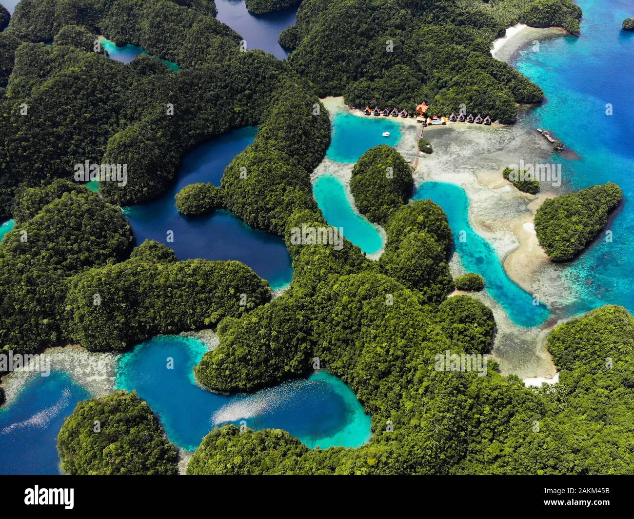 Sohoton Cove, Siargao, The Philippines - Aerial Photograph Stock Photo ...