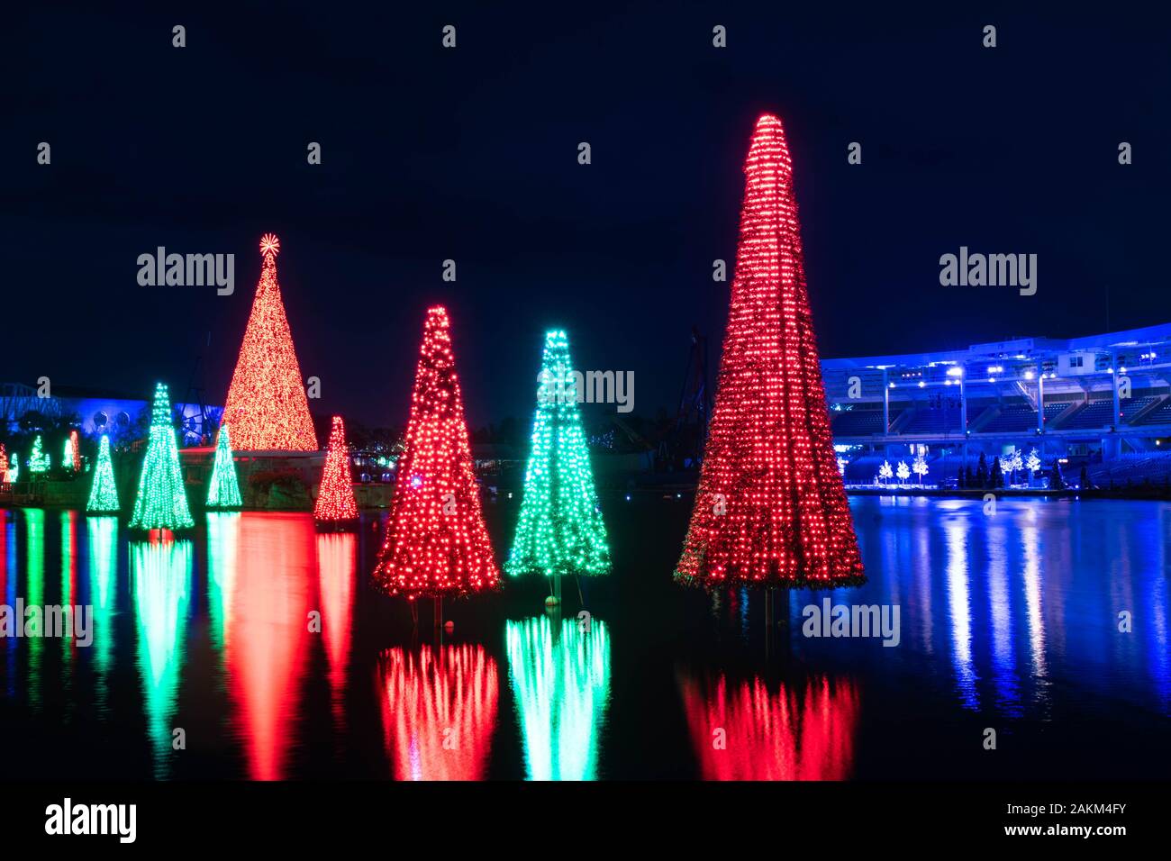 Orlando, Florida. December 30, 2019. Sea of Trees and Bayside Stadium ...