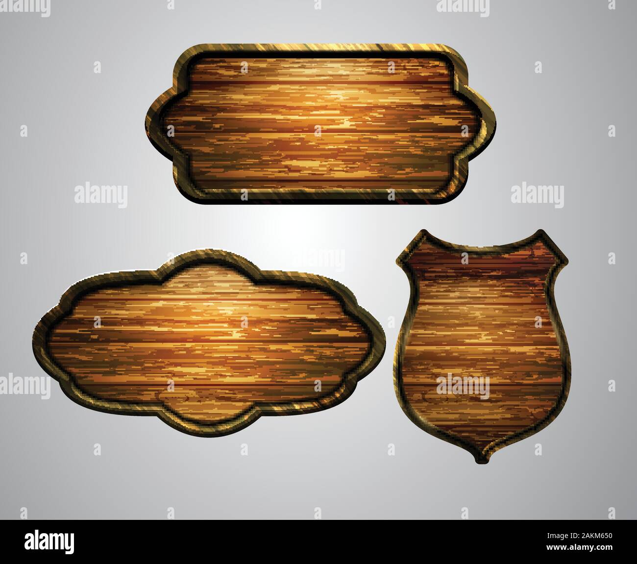 Vector realistic illustration of wooden signboard Stock Vector Image ...