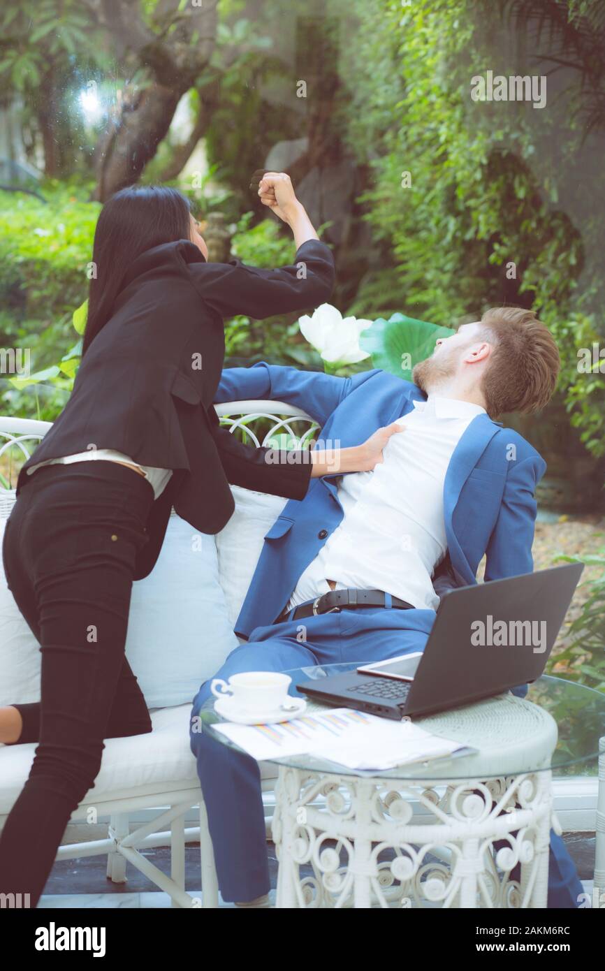 Work meeting boss angry hi-res stock photography and images - Alamy