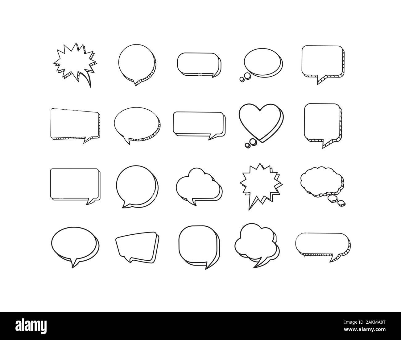 Communication bubbles set design, Message discussion conversation talk ...