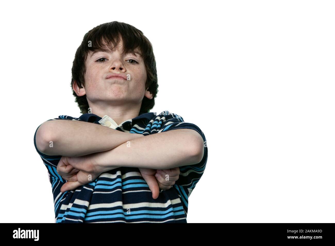 Child defiant arms folded hi-res stock photography and images - Alamy