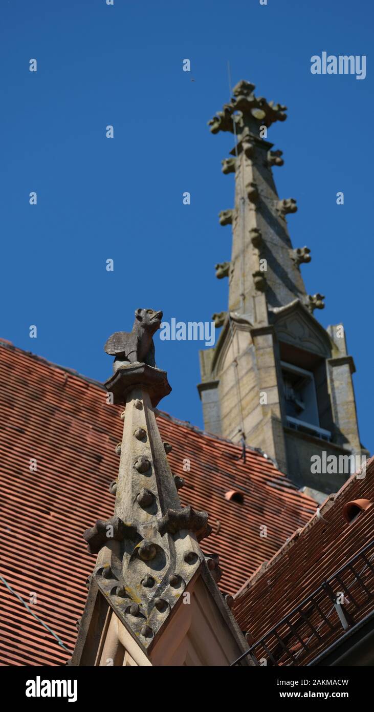 Ridge Turret with Bell and Sitting Dog Stock Photo - Alamy