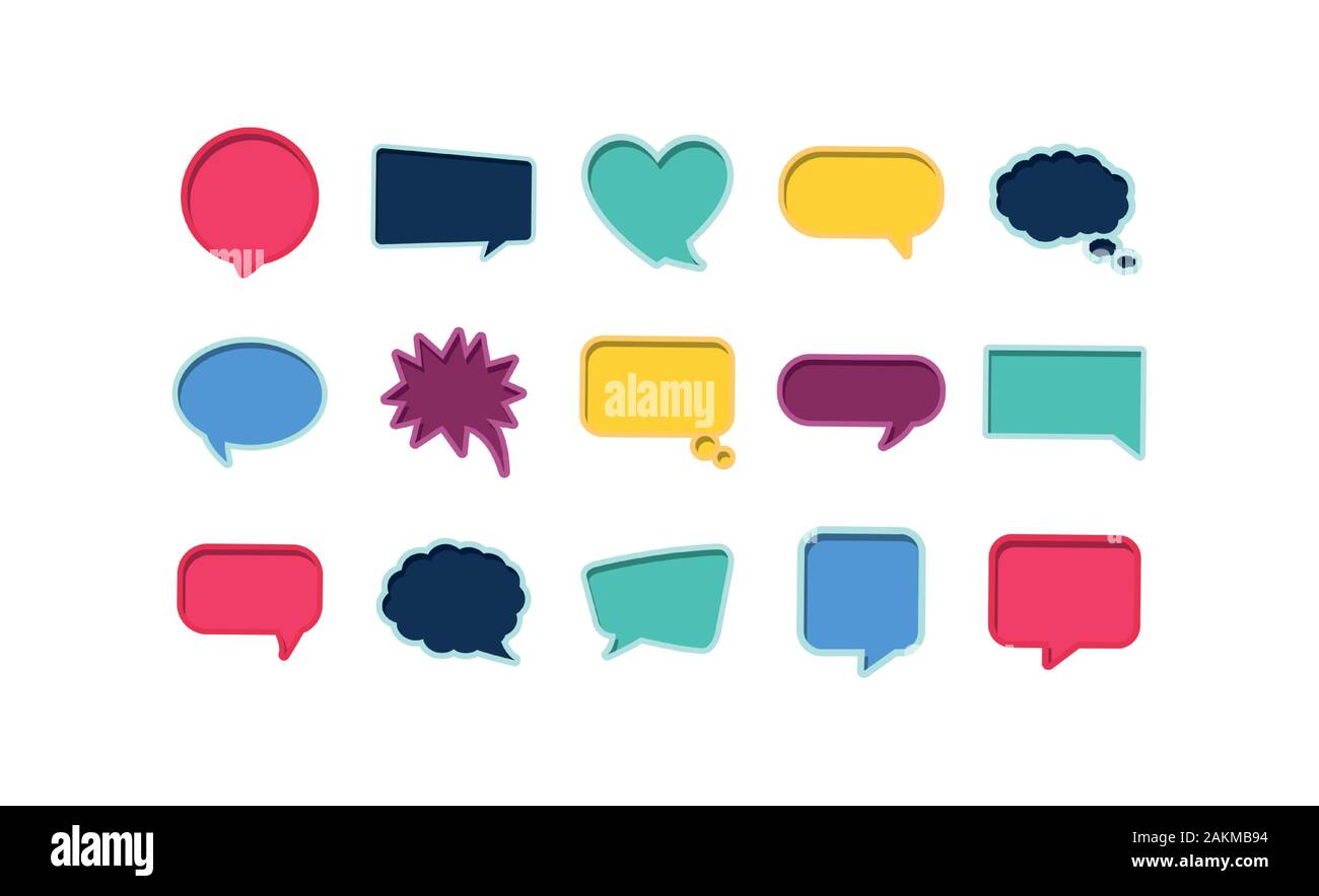 Communication bubbles set design, Message discussion conversation talk ...