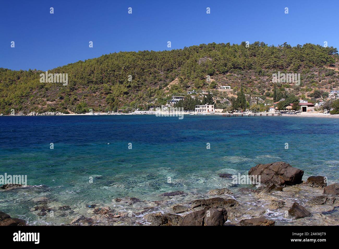 Seaside town of Bodrum and spectacular sunsets. Mugla, Turkey Stock ...