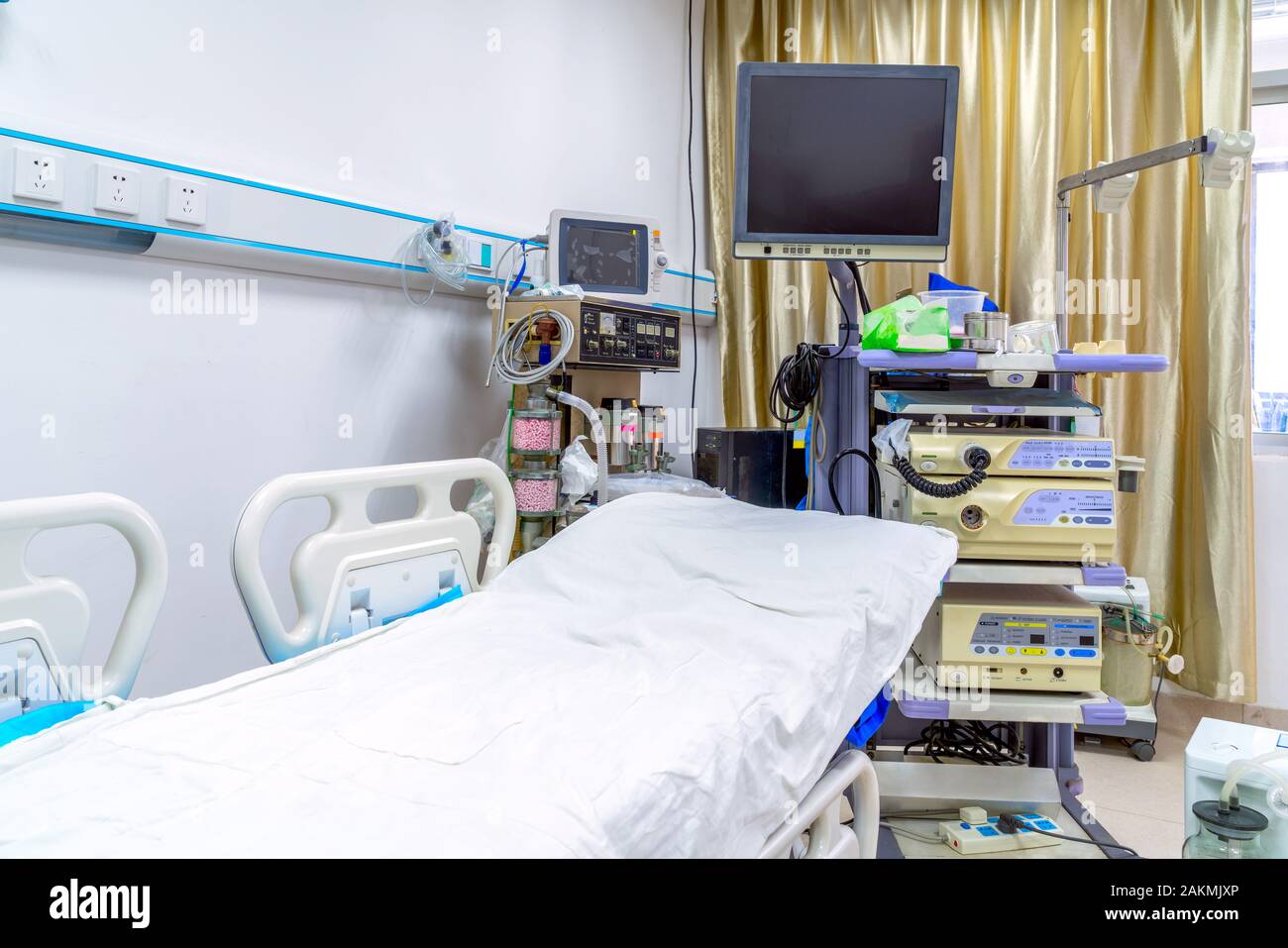 Hemodialysis machines with tubing and installations. Health care, blood ...