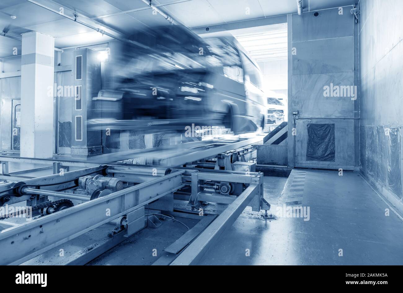Modern automobile production line, automated production equipment Stock ...