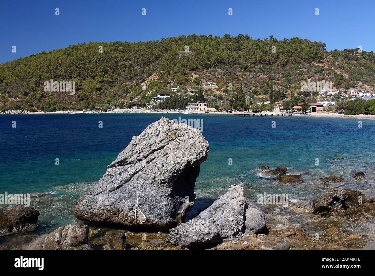 Seaside town of Bodrum and spectacular sunsets. Mugla, Turkey Stock ...