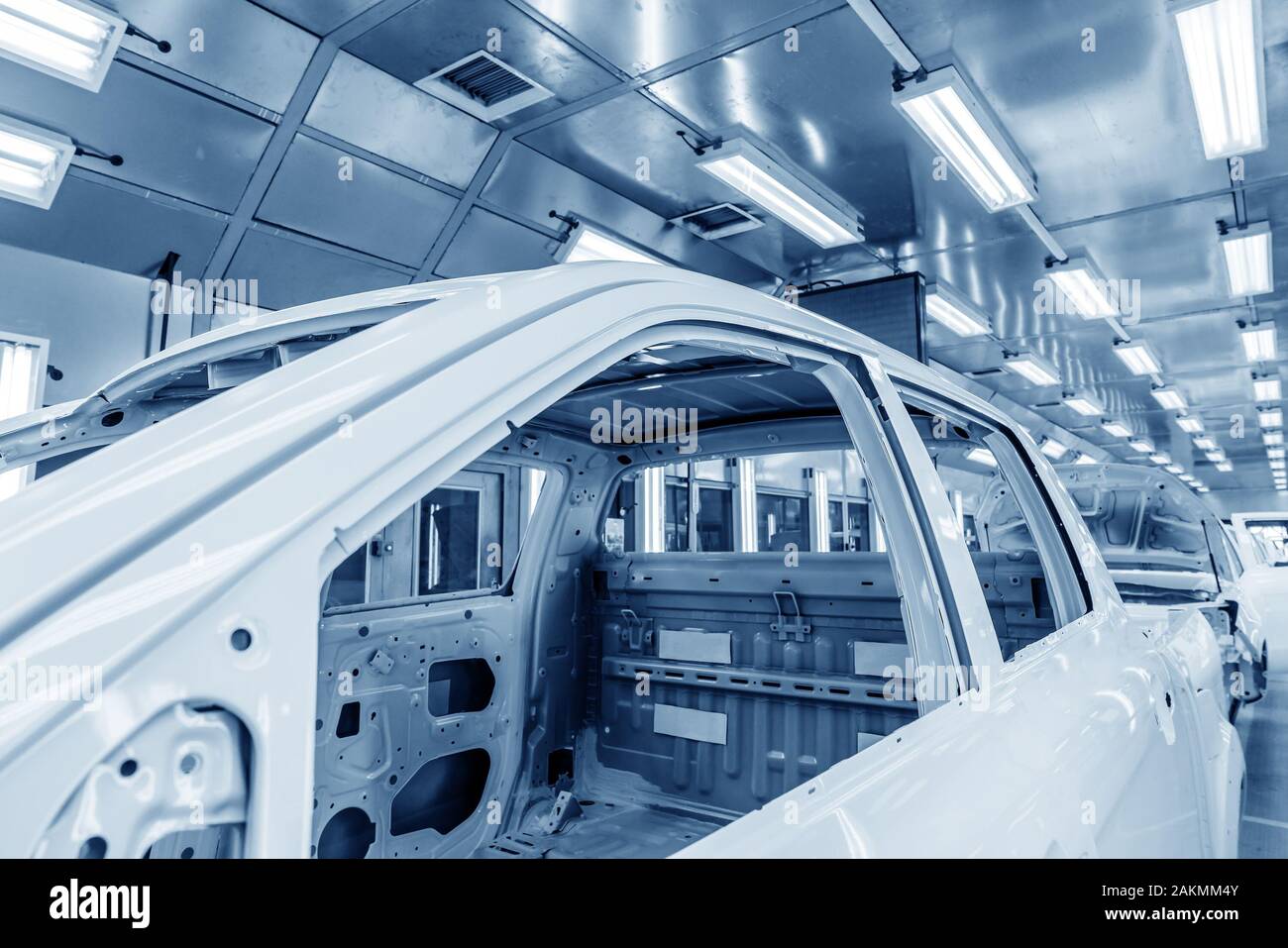 Modern automobile production line, automated production equipment Stock ...