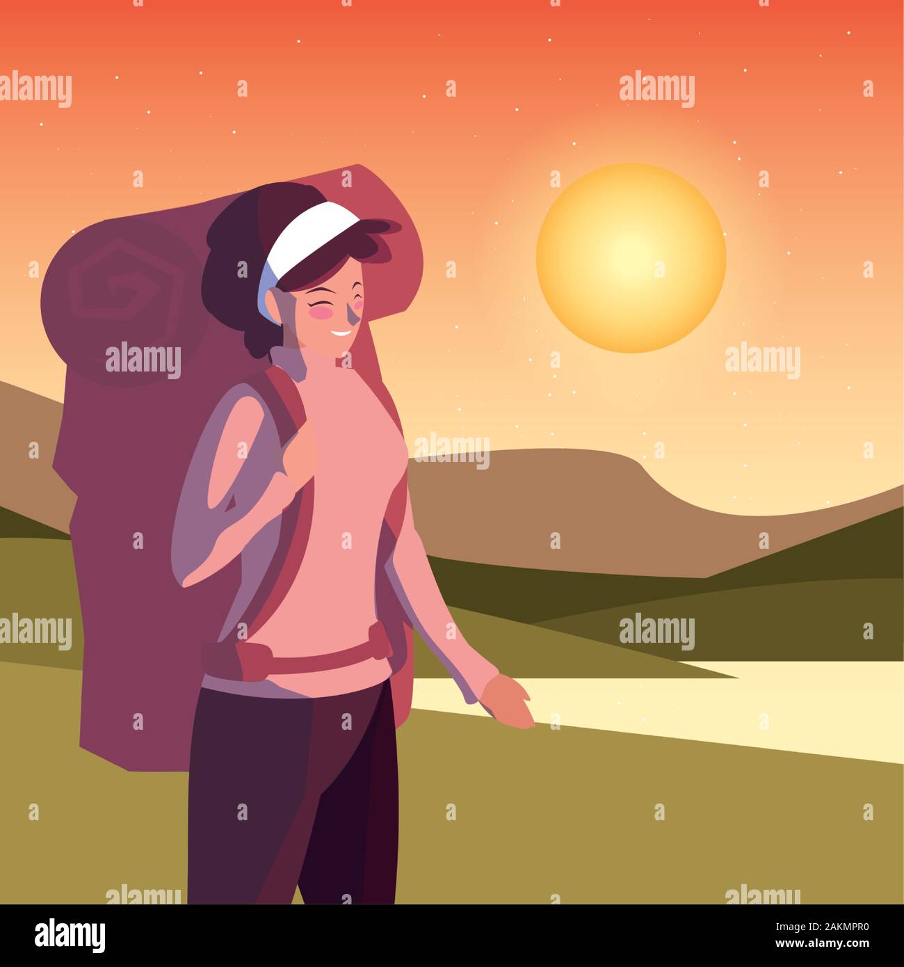 Walker destination Stock Vector Images - Alamy