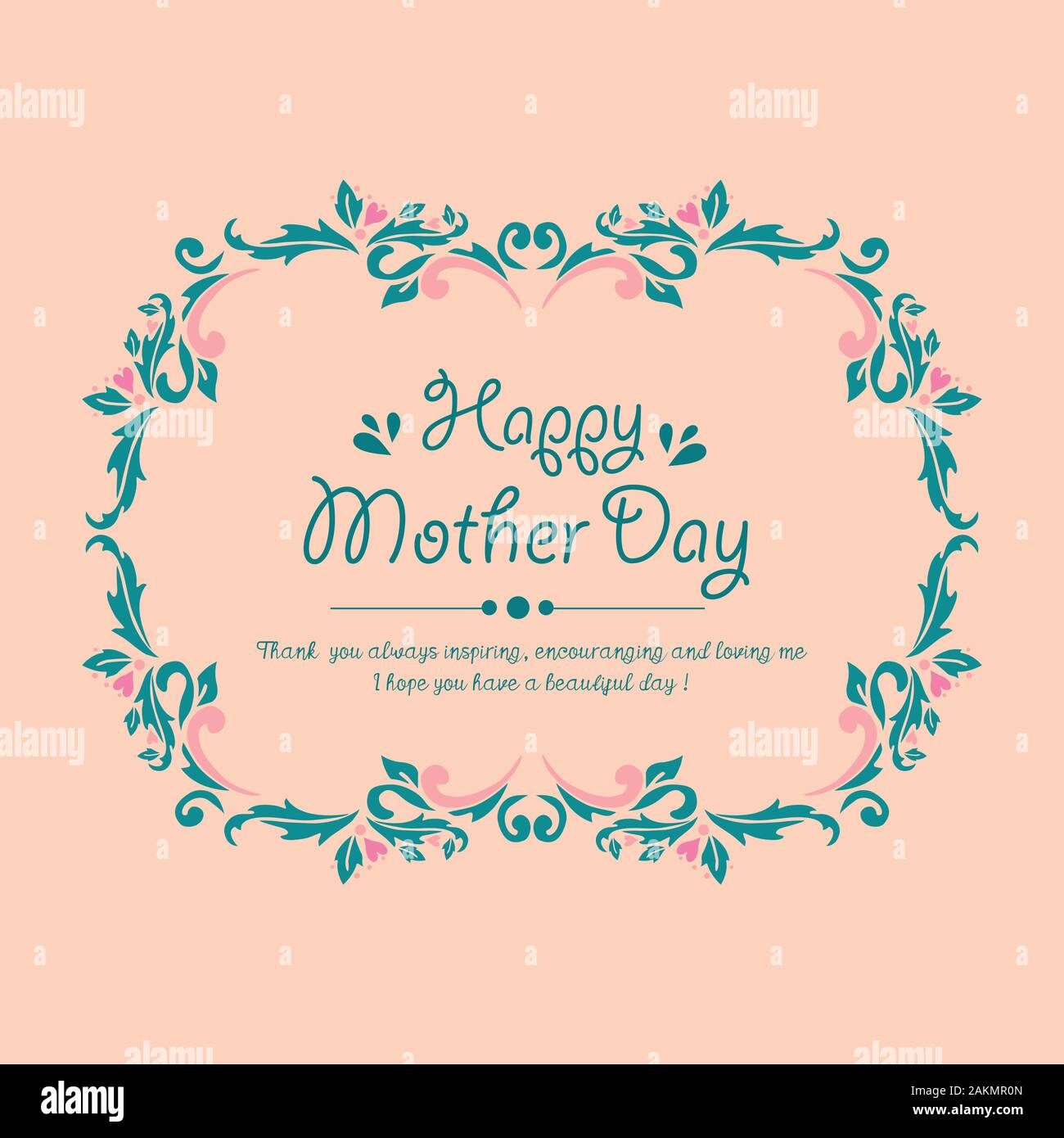 Template design for happy mother day invitation card, with elegant ...