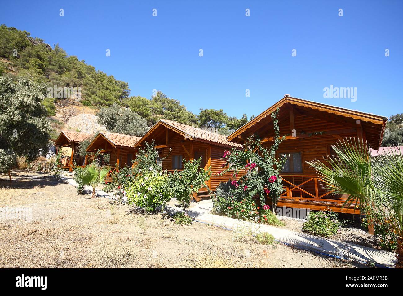 Wooden old bungalow house in nature. Bodrum, Turkey Stock Photo - Alamy