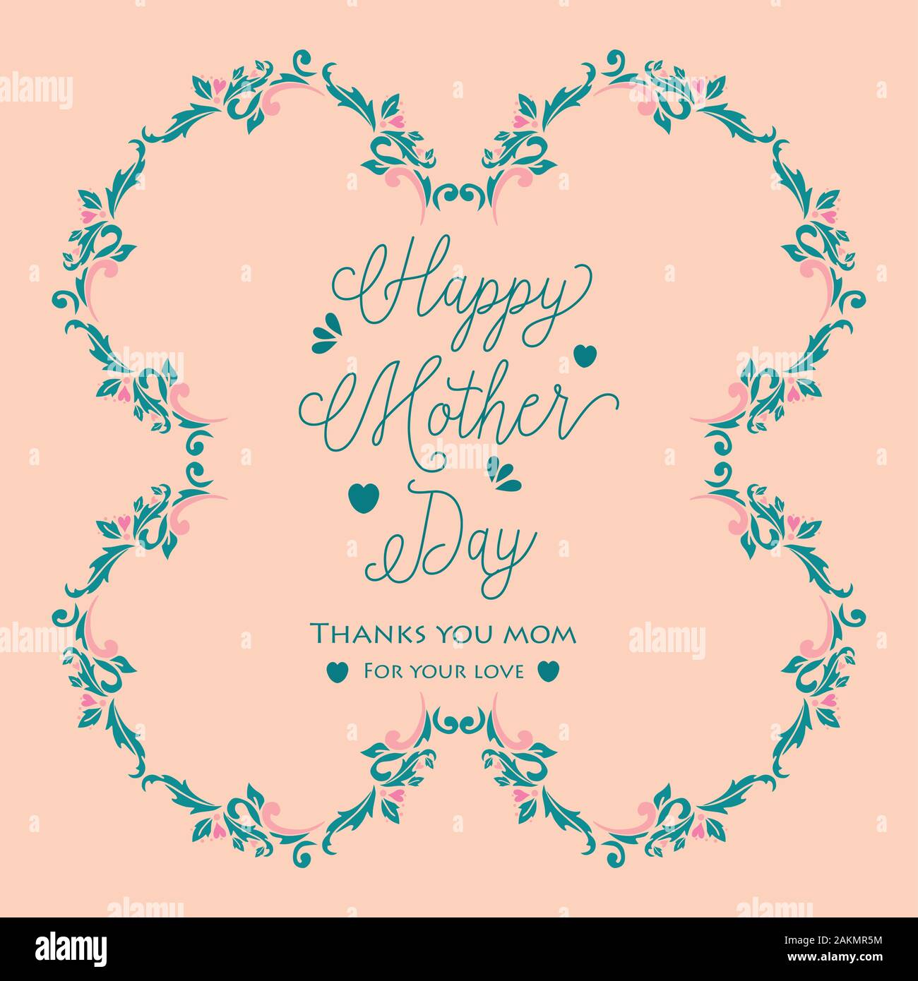 Template design for happy mother day invitation card, with elegant ...