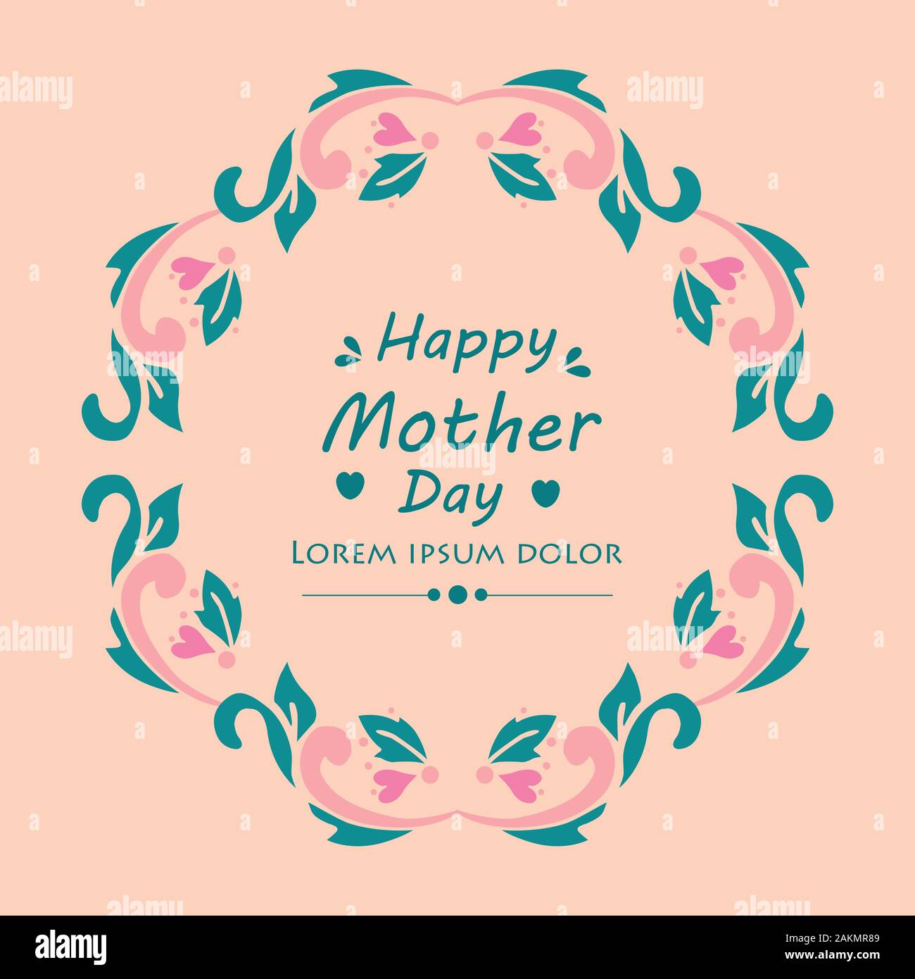 Template design for happy mother day invitation card, with elegant ...