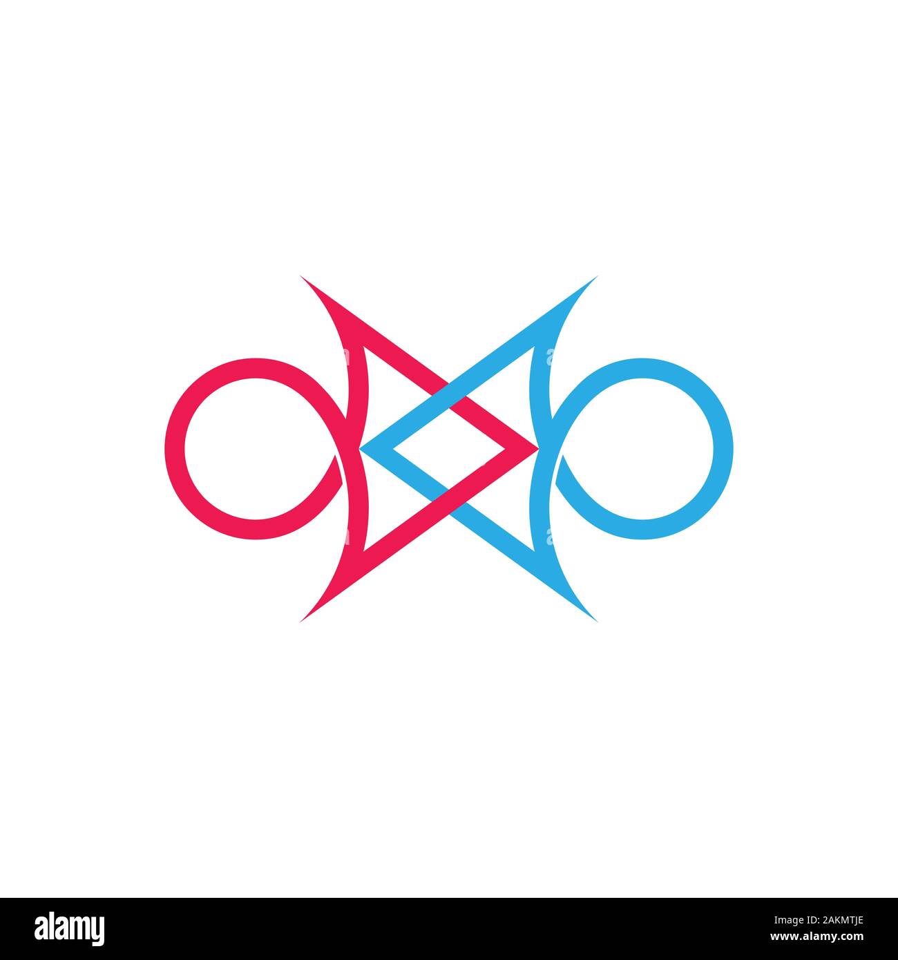 linked arrow geometric logo vector Stock Vector Image & Art - Alamy