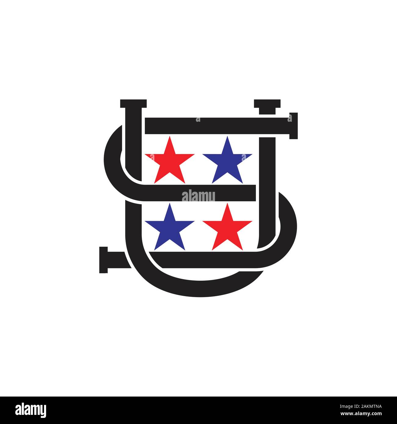 letter us linked star logo vector Stock Vector Image & Art - Alamy