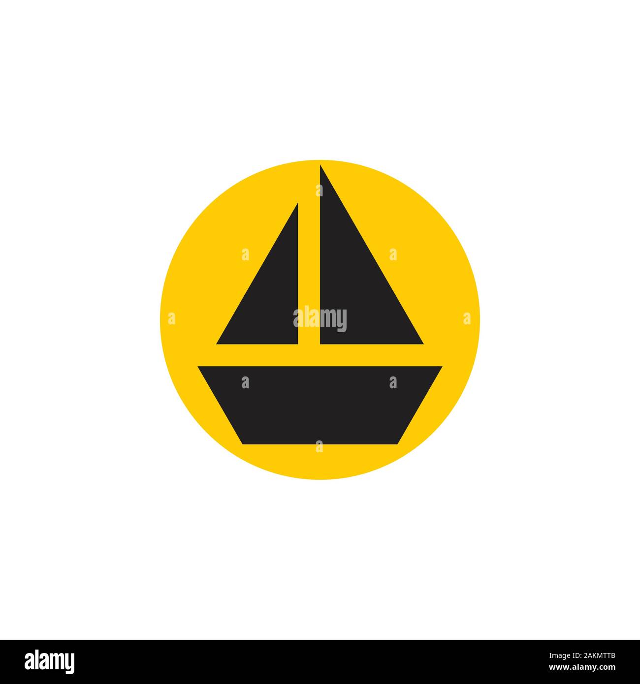 ship boat sunset geometric logo vector Stock Vector Image & Art - Alamy